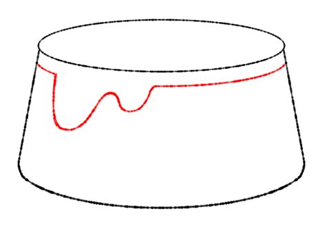 how to draw a cute pudding step by step for beginners