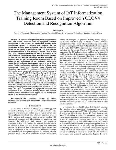 pdf the management system of iot informatization training room based