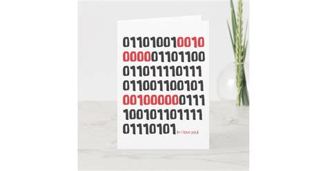 I Love You In Binary Code Card