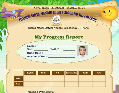 Report Card Progress Projects Photos Videos Logos Illustrations And Branding Behance
