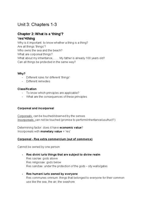 Rom 120 Tutorial 3 Unit 3 Chapters 1 Chapter 2 What Is A ‘thing