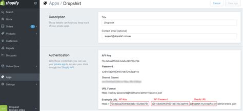 How To Create A Private APP With Shopify DropSHIRT