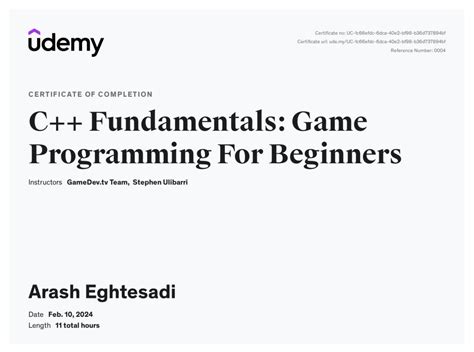 Arash Eghtesadi On Linkedin Udemy Course Completion Certificate