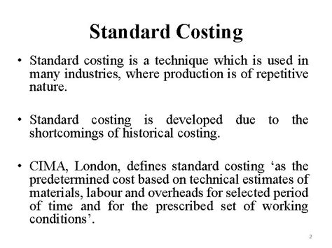 Chapter Standard Costing And Variance Analysis Standard