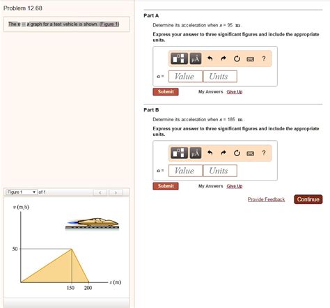 Solved Problem 1268 Part A The S Graph For A Test Vehicle Is Shown Figure 1 Determine Its