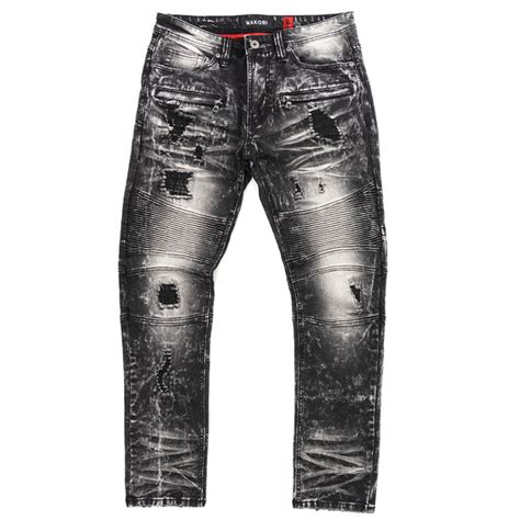 Biker Jeans Big And Tall Mens Denim Jeans Makobi Jeans Usa