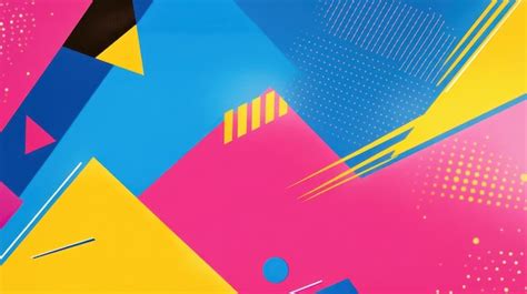 A Vibrant Abstract Design Featuring Geometric Shapes And Bright Colors Premium Ai Generated Image