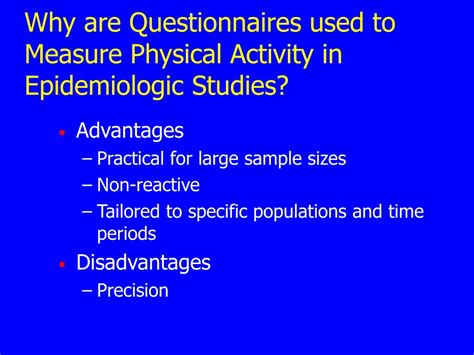 Ppt Validity And Reproducibility Of Physical Activity Questionnaires Powerpoint Presentation