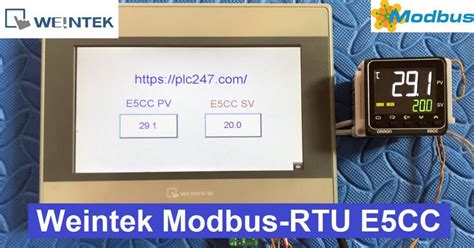 Tutorial E CC HMI Weintek Modbus RTU RS Plc