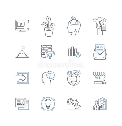 Product Development Line Icons Collection Innovation Design Research Prototyping Testing