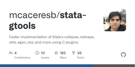 GitHub Mcaceresb Stata Gtools Faster Implementation Of Stata S Collapse Reshape Xtile Egen
