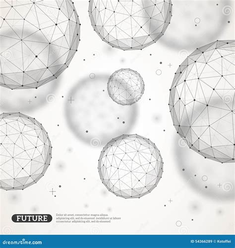 Wireframe Mesh Polygonal Elements Stock Vector Illustration Of
