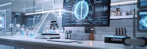 A Modern Clean Medical Laboratory Equipped With High Tech Ai Powered Diagnostic Tools A Large