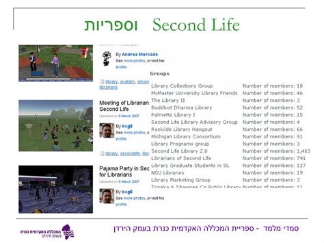 Social Networking And Libraries שיתופיות וסיפריות Ppt