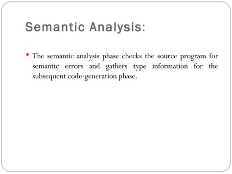 Analysis Of The Source Program Ppt
