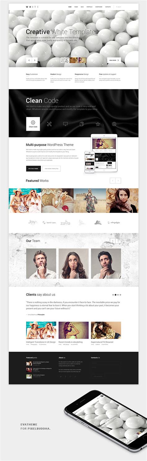 Free Download White Responsive One Page Html5css3 Theme Designbeep