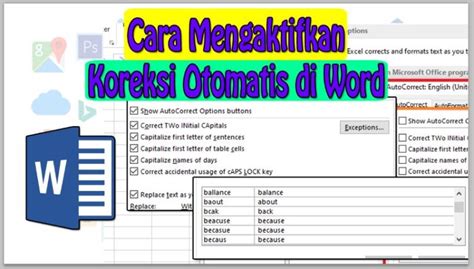 Cara Mengaktifkan Koreksi Otomatis Di Word NeicyTekno