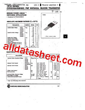 TIP42 Datasheet PDF Samsung Semiconductor