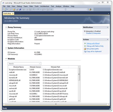 Post Mortem Debugging With CLR V And Visual Studio Dajbychs Blog About NET