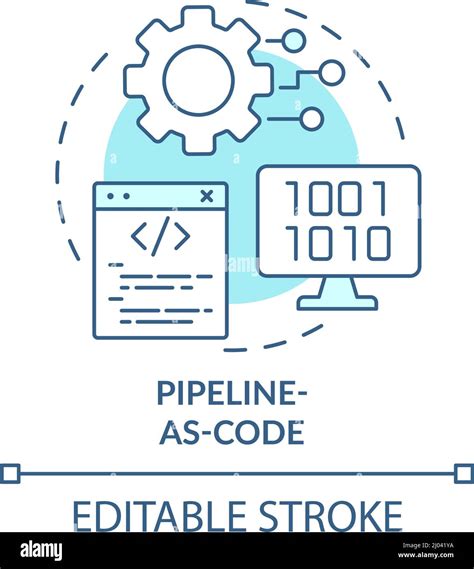 Pipeline As Code Turquoise Concept Icon Stock Vector Image And Art Alamy