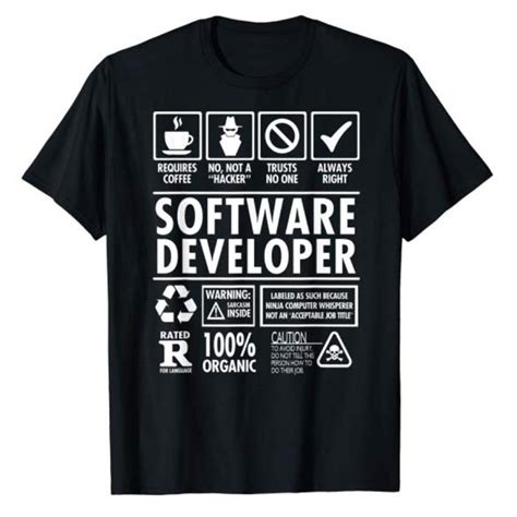 Funny Software Developer Job Description T Shirt NerdShizzle