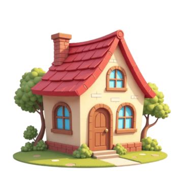 Cartoon Style House With A Cozy And Welcoming Design House With A Cozy