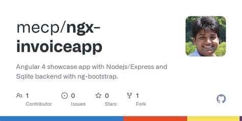 GitHub Mecp Ngx Invoiceapp Angular Showcase App With Nodejs Express And Sqlite Backend With