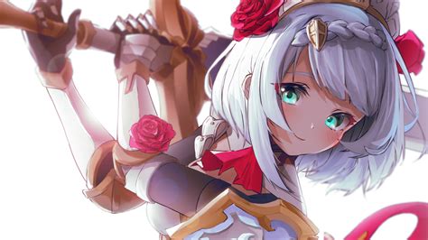 Noelle With Rose Hd Genshin Impact Wallpapers Hd Wallpapers Id