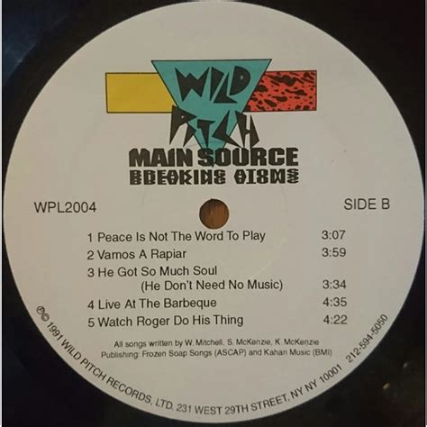 Main Source Breaking Atoms Vinyl Lp 1995 Us Reissue Hhv