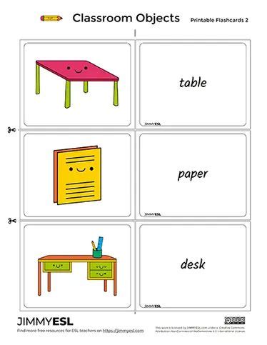Babe Classroom Objects ESL Vocabulary Worksheets Flashcards JIMMYESL Esl Vocabulary