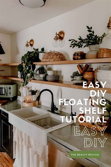 Easy DIY Floating Shelf Tutorial The Beauty Revival