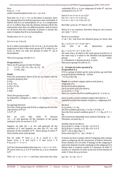 A Classification Of Groups Of Small Order Upto Isomorphism Pdf