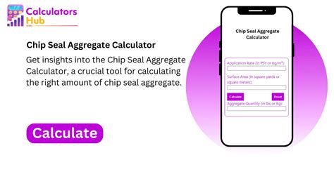Chip Seal Aggregate Calculator Online