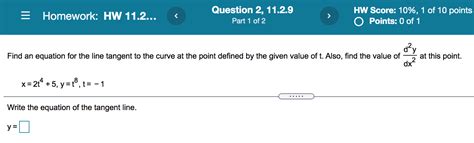 Solved Homework Hw 11 2 Question 2 11 2 9 Part 1 Of 2