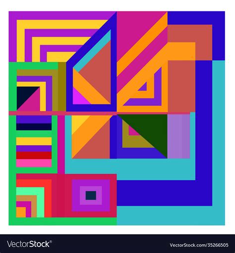 Colorful Geometric And Curve Background Pattern Vector Image