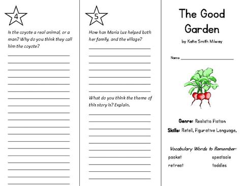 The Good Garden Trifold Into Reading 5th Grade Module 5 Week 2 2025