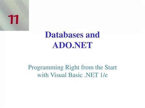 Ppt Databases And Ado Net Powerpoint Presentation Free Download Id