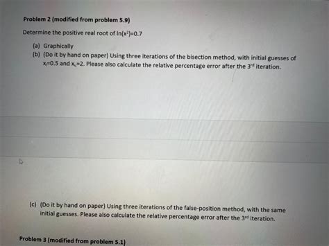 Solved Problem 2 Modified From Problem 5 9 Determine The