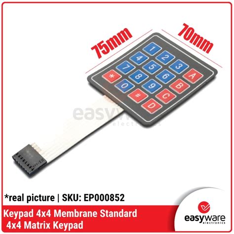Jual Keypad 4x4 Membrane 16 Key Keypad Matrix 4x4 Keypad Pom Mini