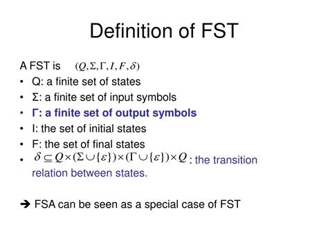 Ppt Finite State Transducer Fst Powerpoint Presentation Free Download Id 307693