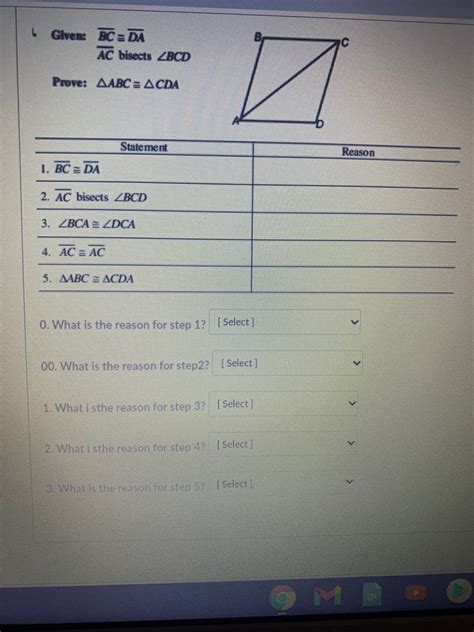 answered given bc da b ac bisects zbcd prove … bartleby