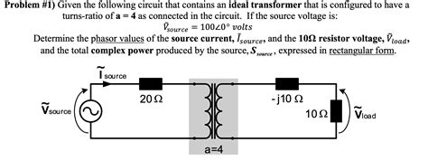 solved problem 1 given the following circuit that contains