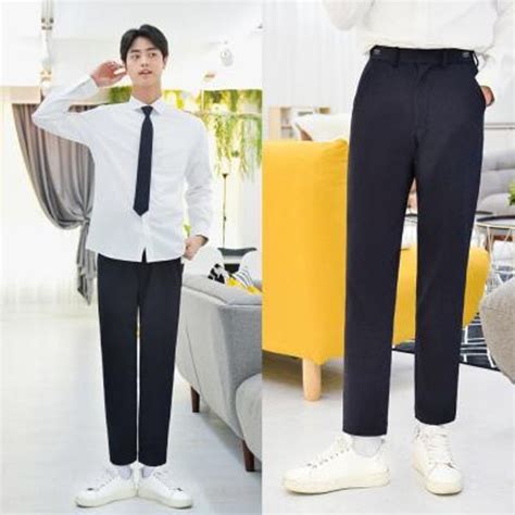 Gnj Commerce [허리조절] 스판 네이비 교복바지 남자 핫트랙스