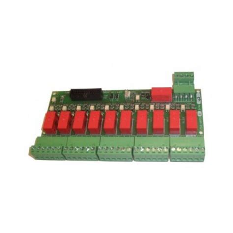 Mimic Driven 10 Way Relay Output Card In Din Rail Carrier Videcon