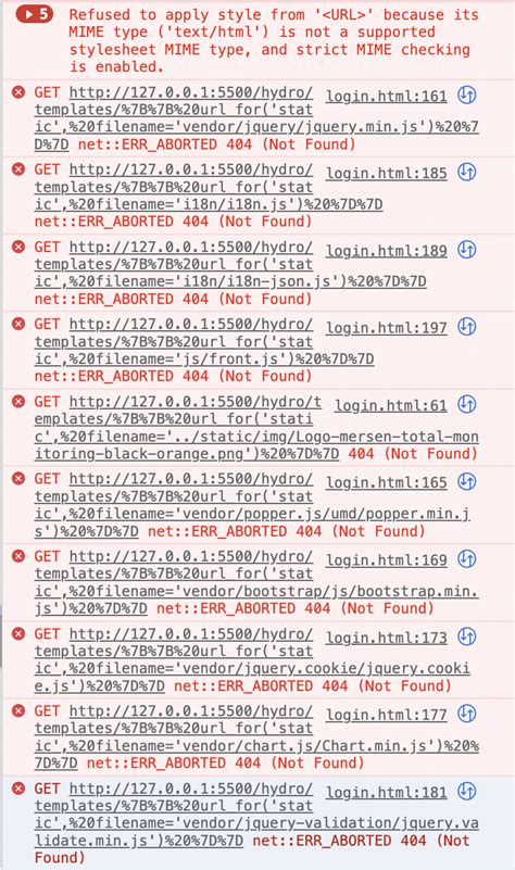 live server my html file loads but not the js and css r learnjavascript