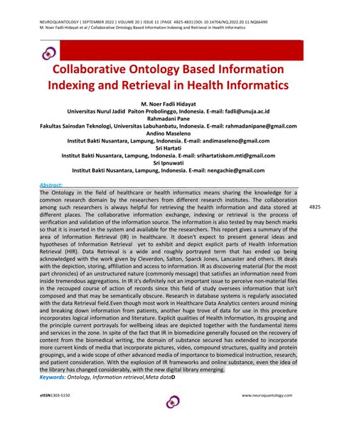 Pdf Collaborative Ontology Based Information Indexing And Retrieval