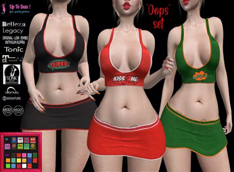 Second Life Marketplace Oops Set Topandskirt