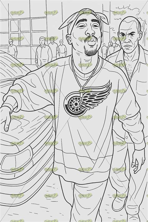 Tupac Canvas Printable Pre Drawn Outline Canvas Diy Canvas Party