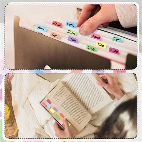 120 Pieces Tabs 1 38 Inch Sticky Index Tabs Writable File Tabs Flags Colored Page Markers