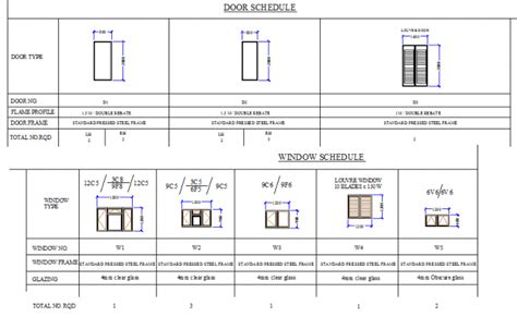 Door And Window Schedule Plan Door And Window Schedule Template Schedule Of Doors And Windows
